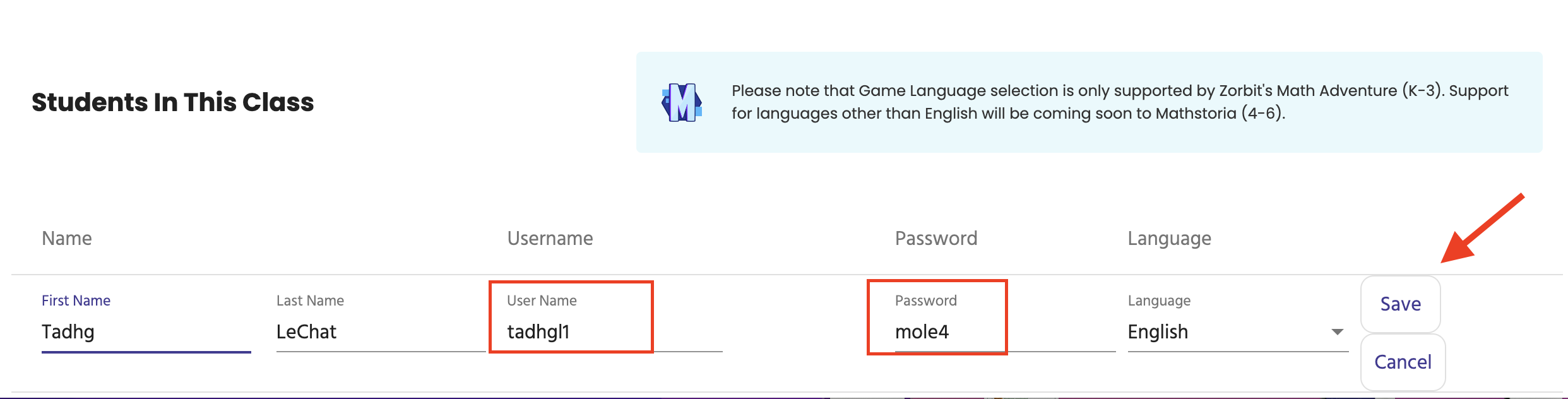 How To Edit Student Username & Password