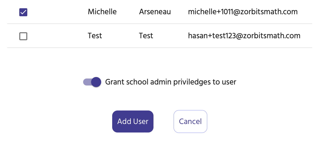 School Admin: Adding Dashboard Users