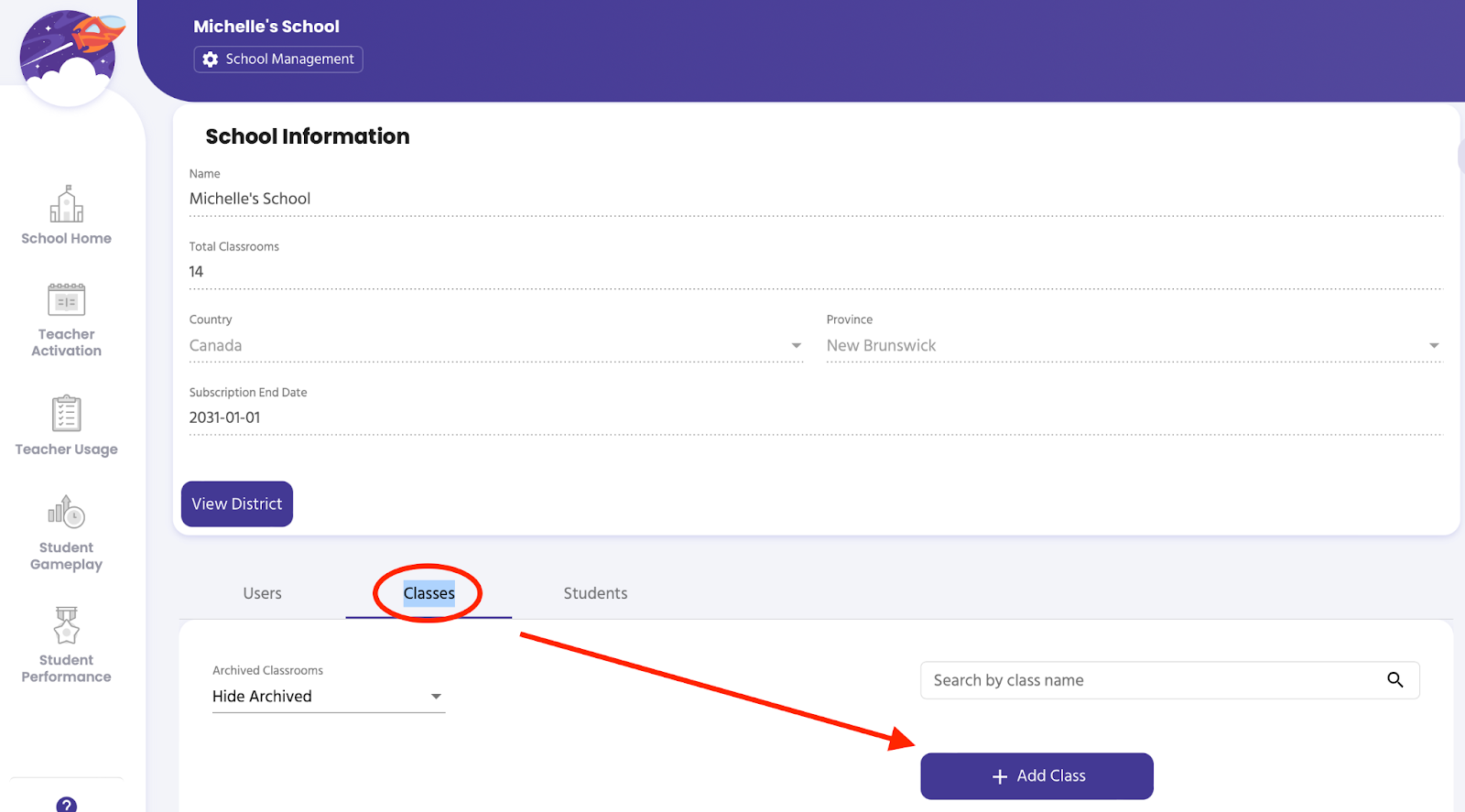 School Admin: Class Creation & Rostering Students