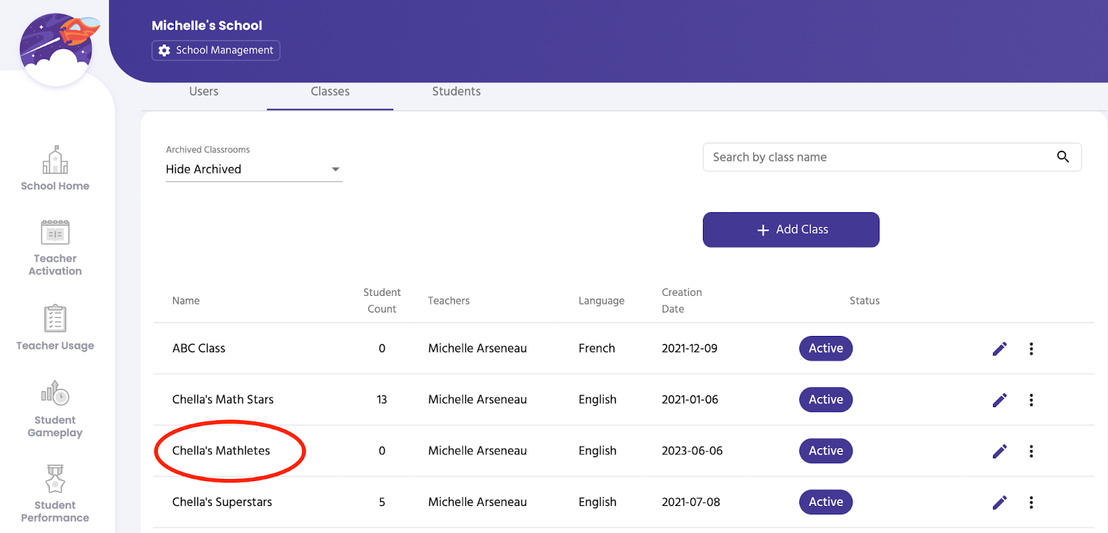 School Admin: Class Creation & Rostering Students