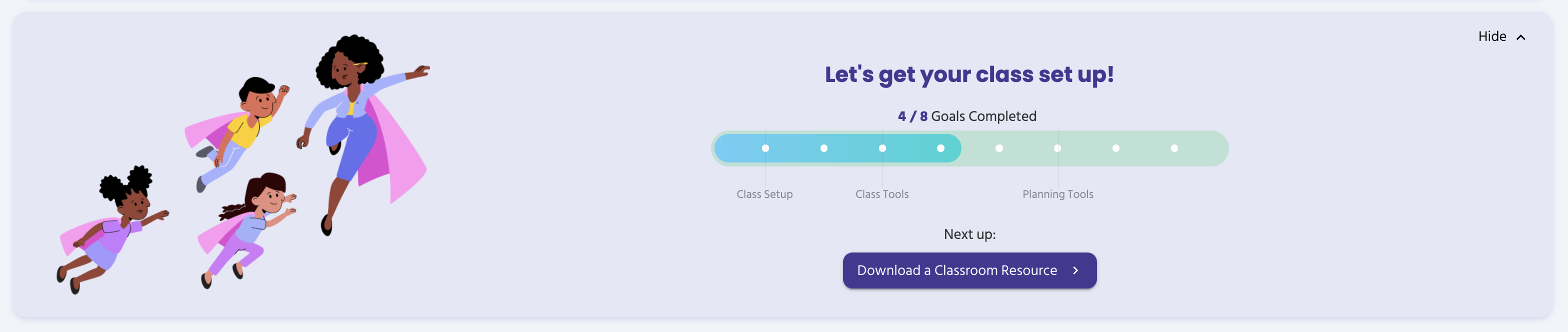 Teacher Dashboard Homepage