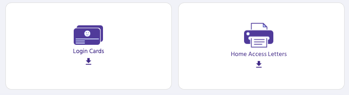 Student Zorbit's and Mathstoria Login Cards & Home Access Letters