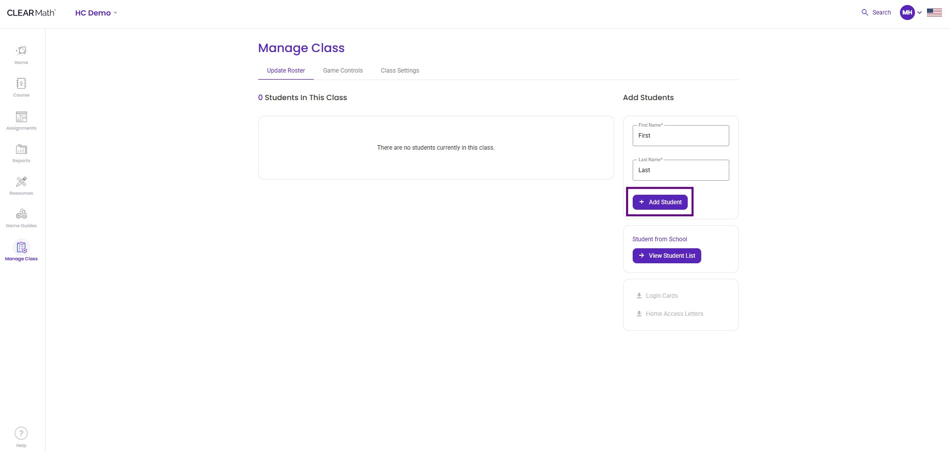 Getting Started Logging In Creating Your Class Adding Students