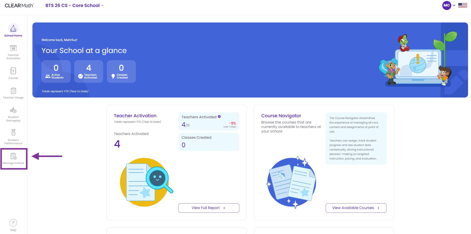 School Admin: Archiving Classes