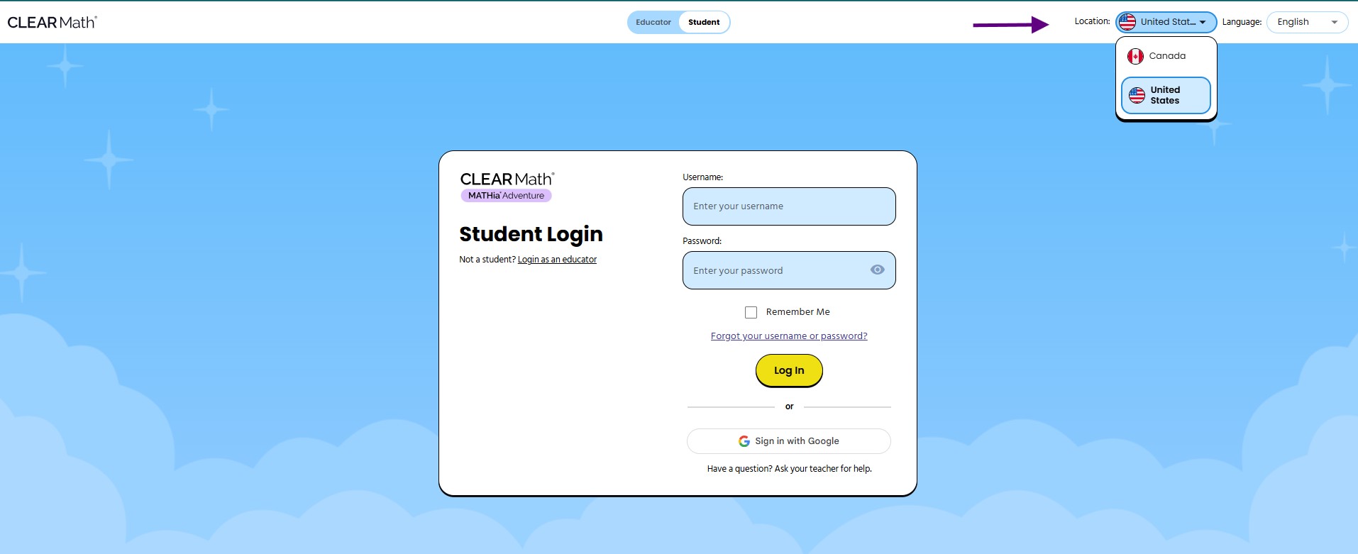 How Students Access Mathstoria - Sign in with Google